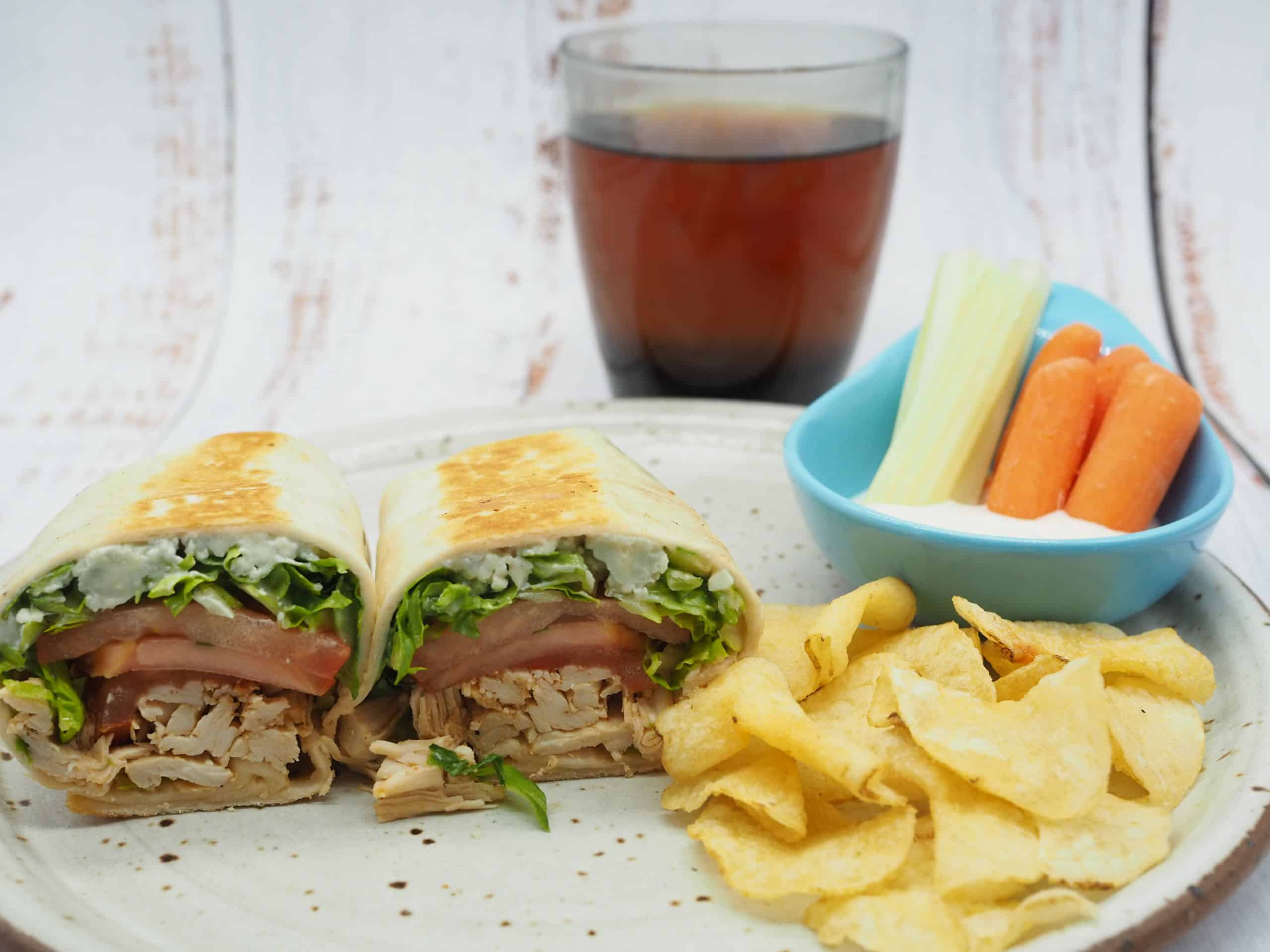 Shredded Chicken Grill Wrap - Divine Dish