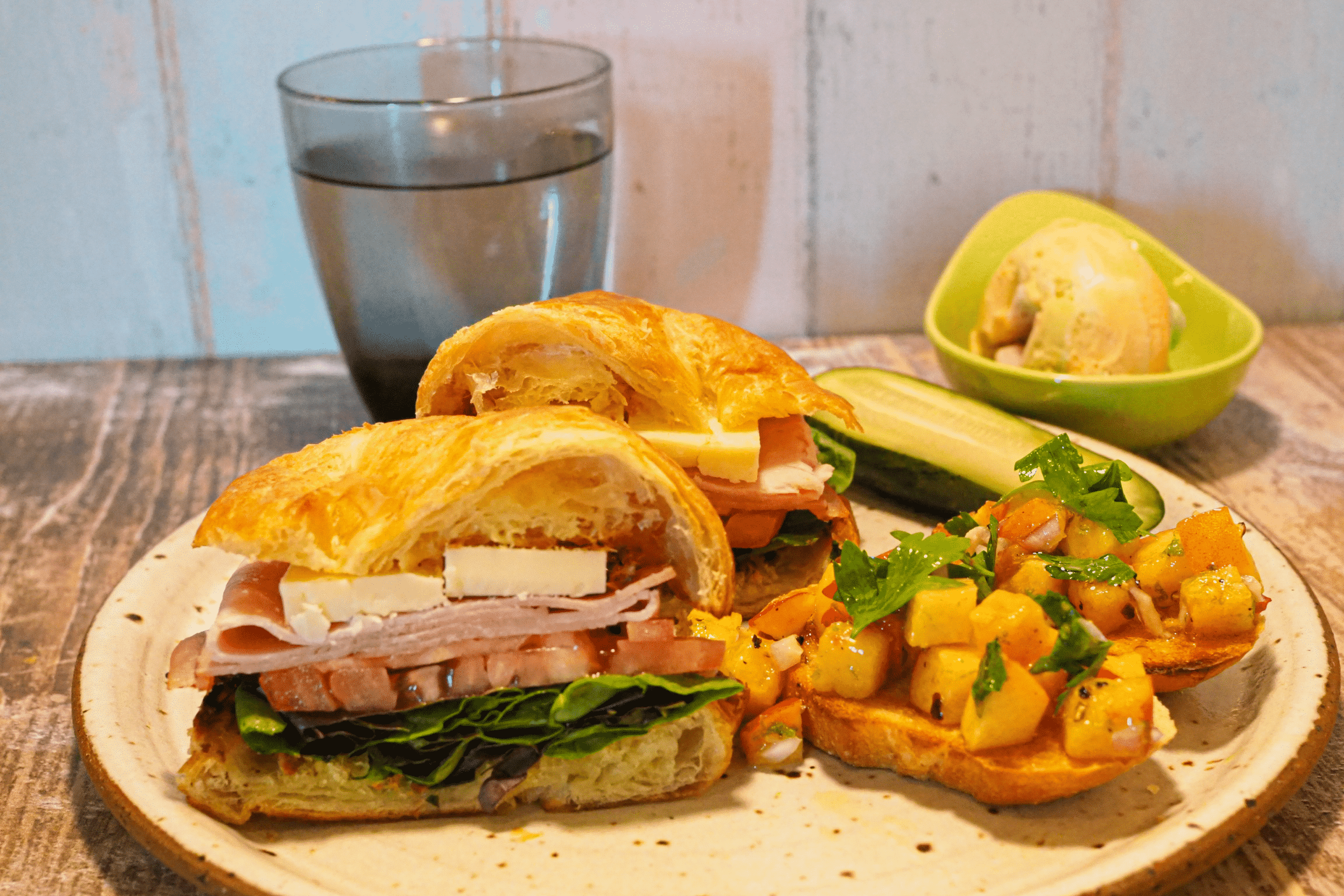 Ham White Cheddar Croissant - Divine Dish