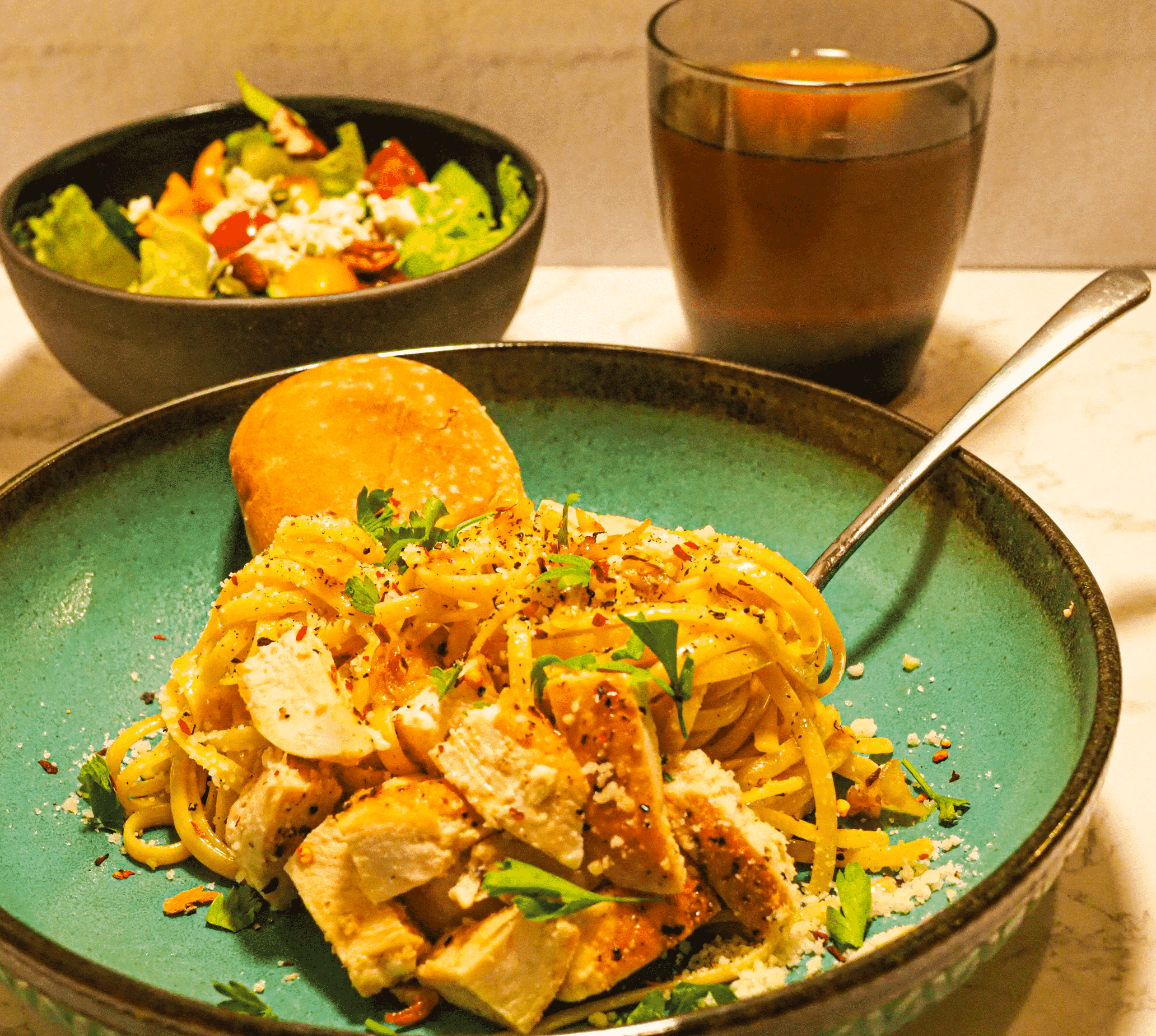 Garlic Linguine - Divine Dish