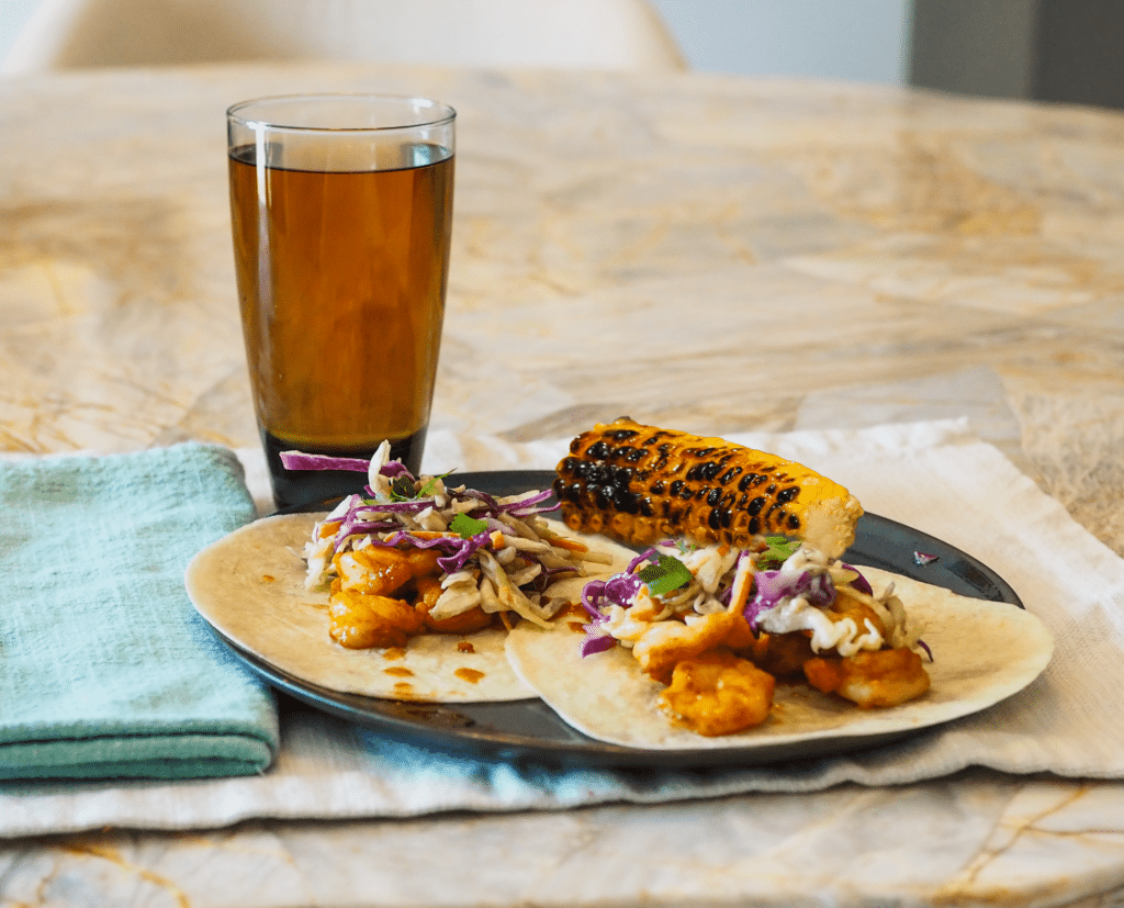 Sriracha Shrimp Tacos - Divine Dish