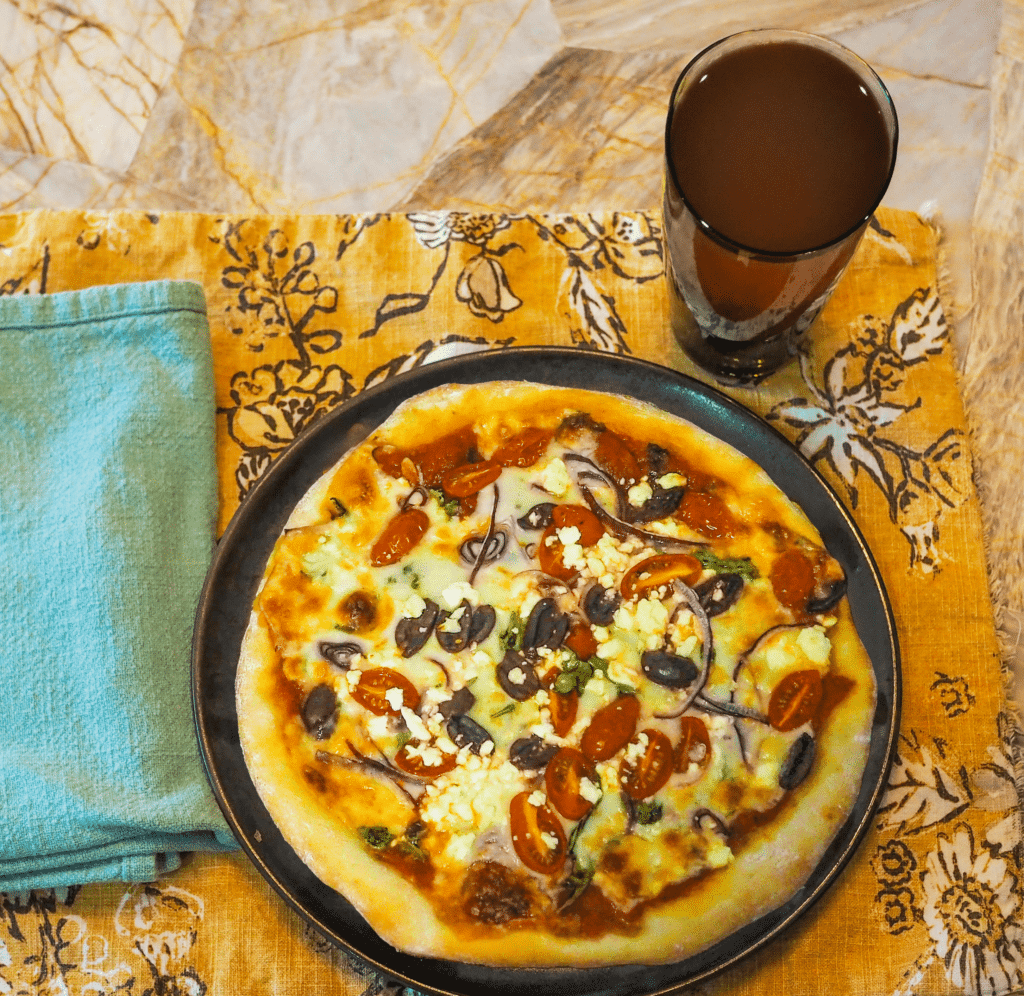 Greek Pizza - Divine Dish